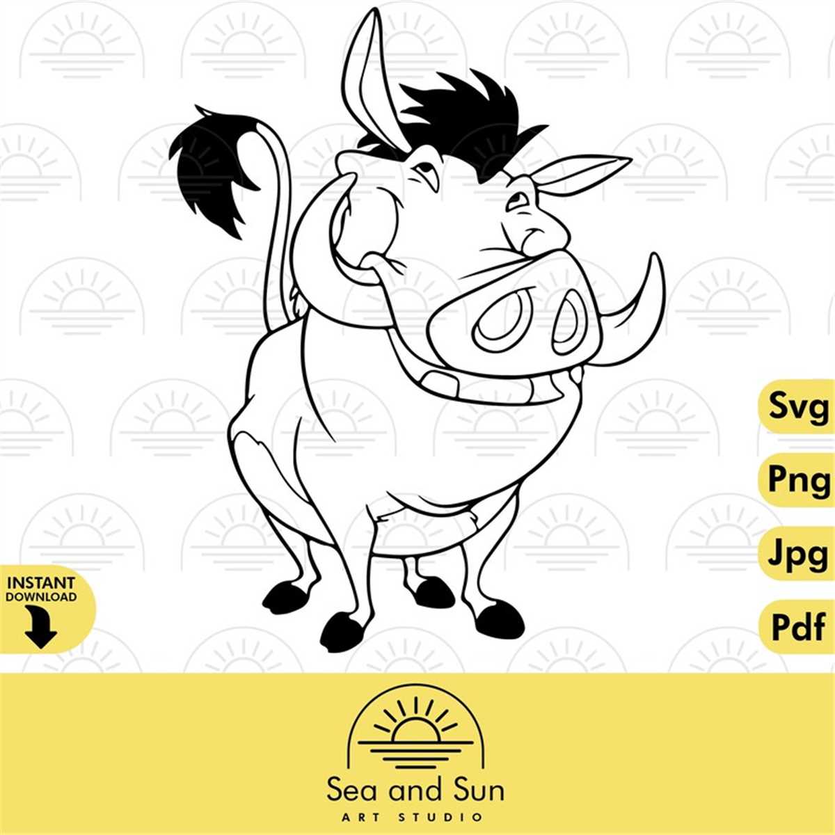 The lion king Pumba Vector Svg, Pumba Disneyland Ears Svg, P | Inspire ...
