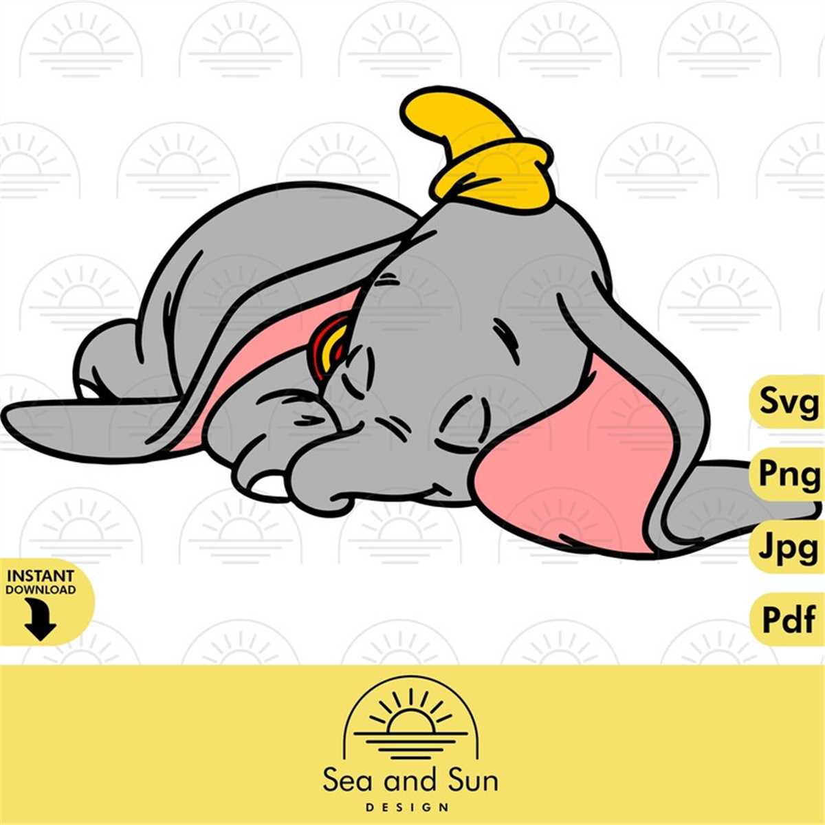 Vector Dumbo Svg Clip art Files, Dumbo Head, Disneyland Ears | Inspire ...