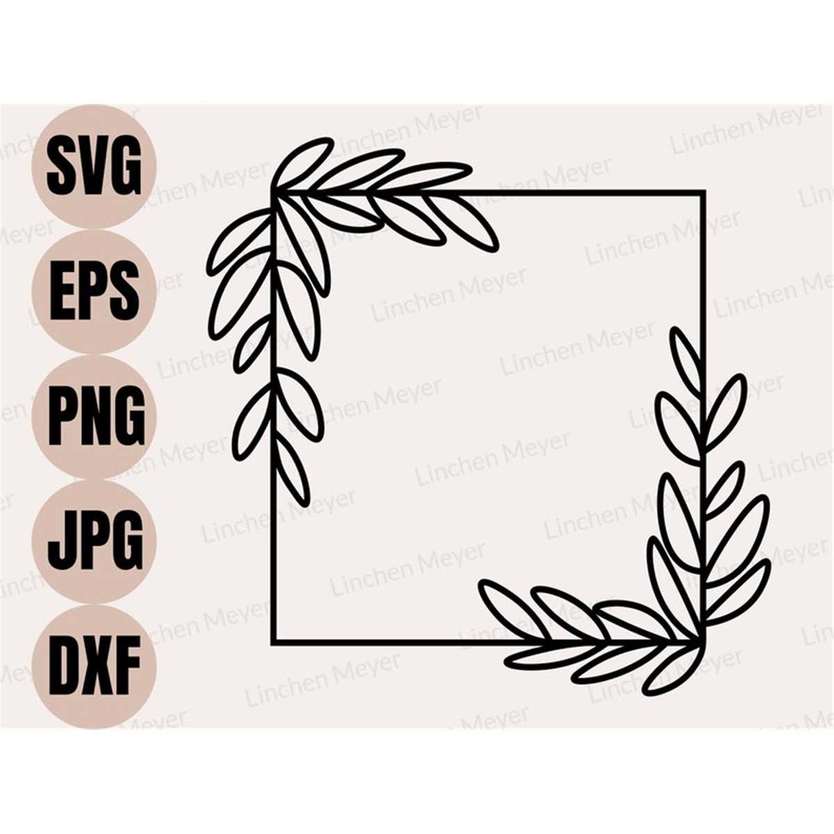 Floral Frame svg, Border svg, Wedding svg, Rectangle svg, Co - Inspire ...