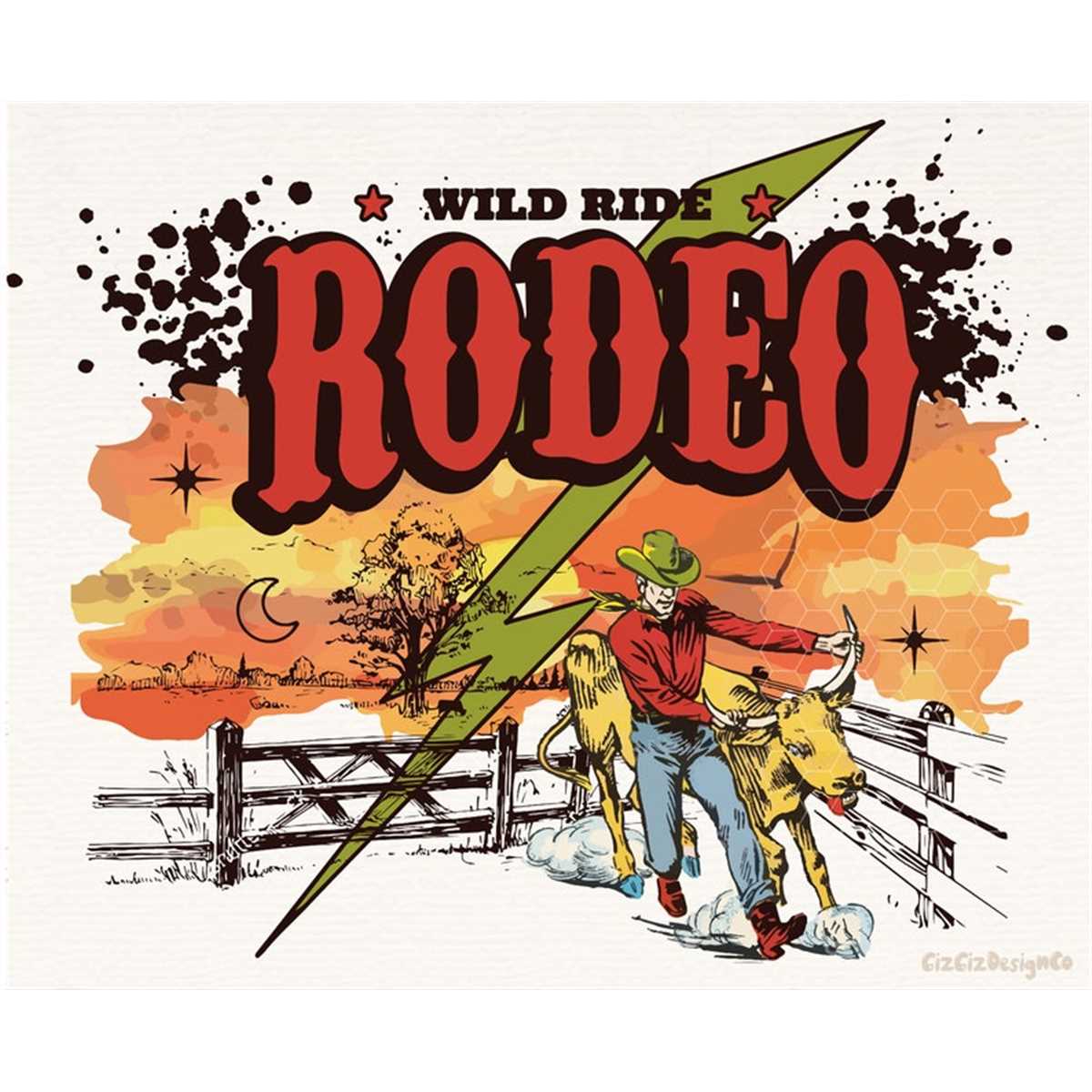 Western Rodeo Png , Retro Rodeo Sublimation Design Png, Wild | Inspire ...