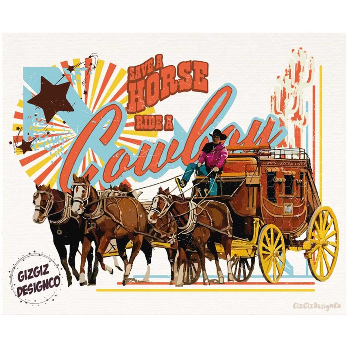 Save A Horse Ride A Cowboy Western Png, Cowboy Retro Design, | Inspire ...