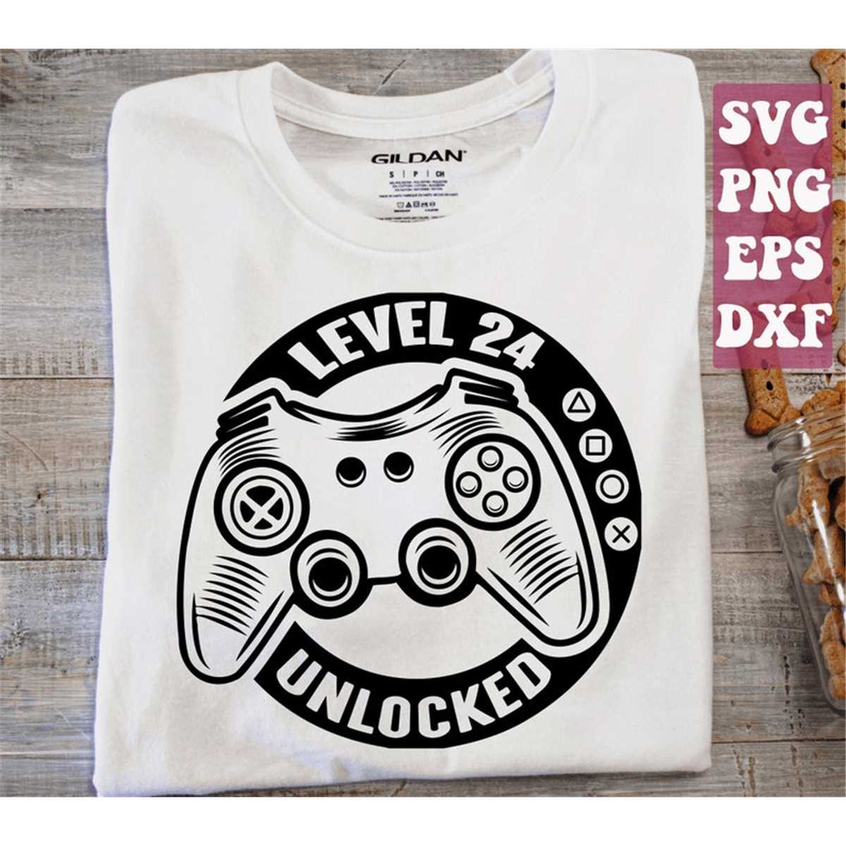 Level 24 Unlocked svg, 24th Birthday svg, Video Games Svg Bi - Inspire ...
