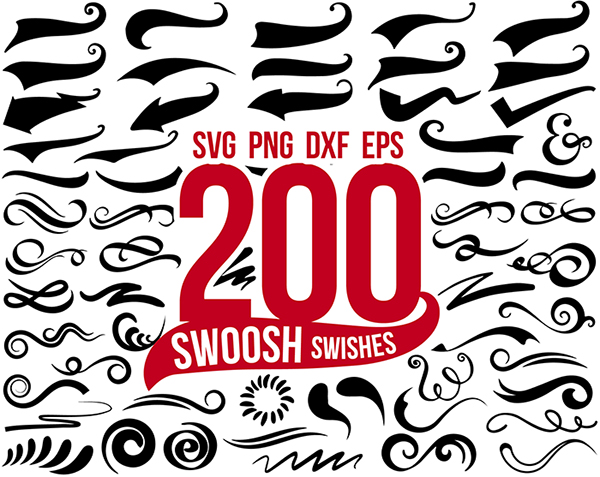 Swoosh Svg Bundle, Swoosh Swirl Svg, Swish Swash Swoosh Svg, - Inspire ...