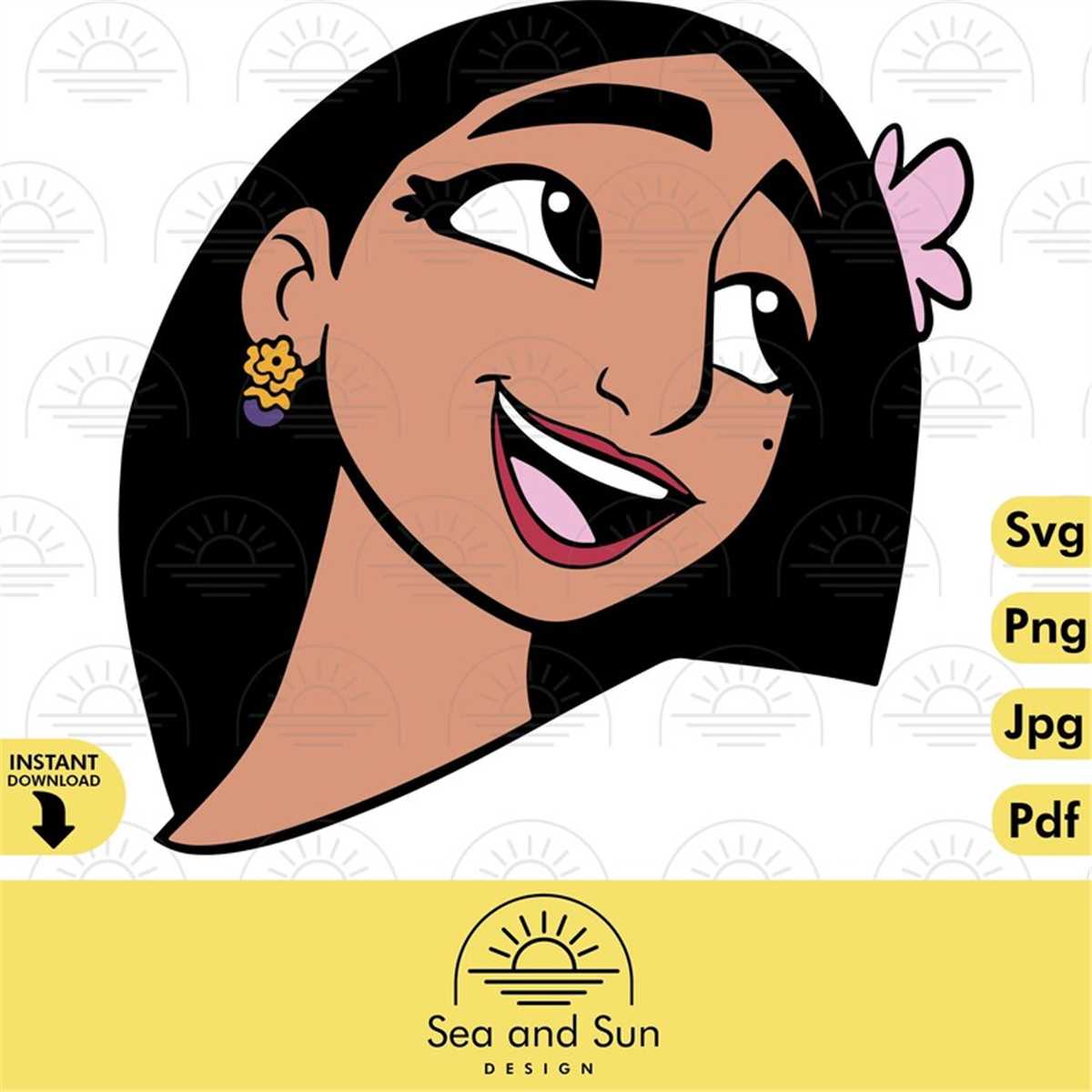 Isabela Madrigal Svg Clip art Files, Encanto Head, Disneylan - Inspire ...