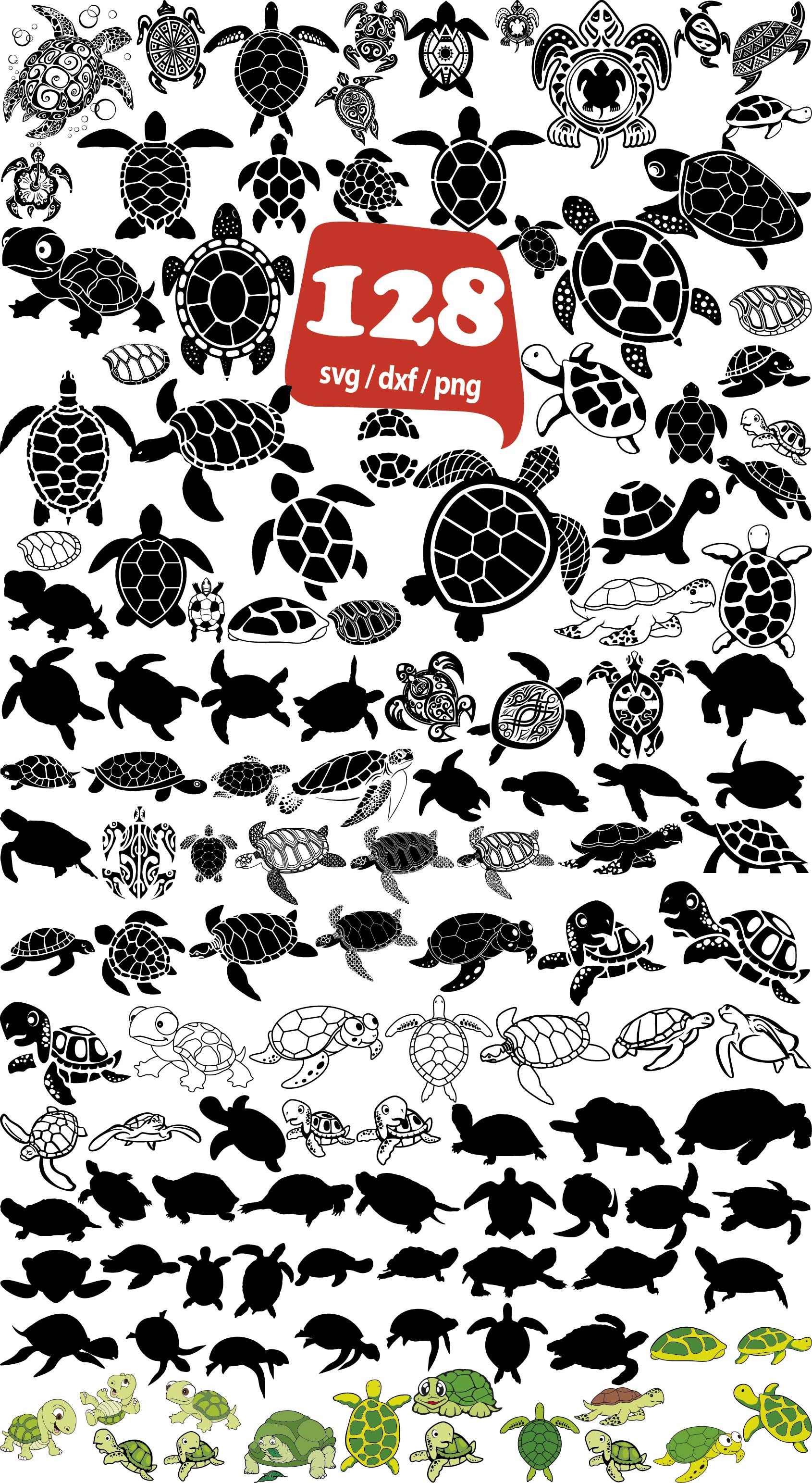 Sea Turtle SVG Bundle, Turtle svg, Turtle png, Turtle Vector - Inspire ...