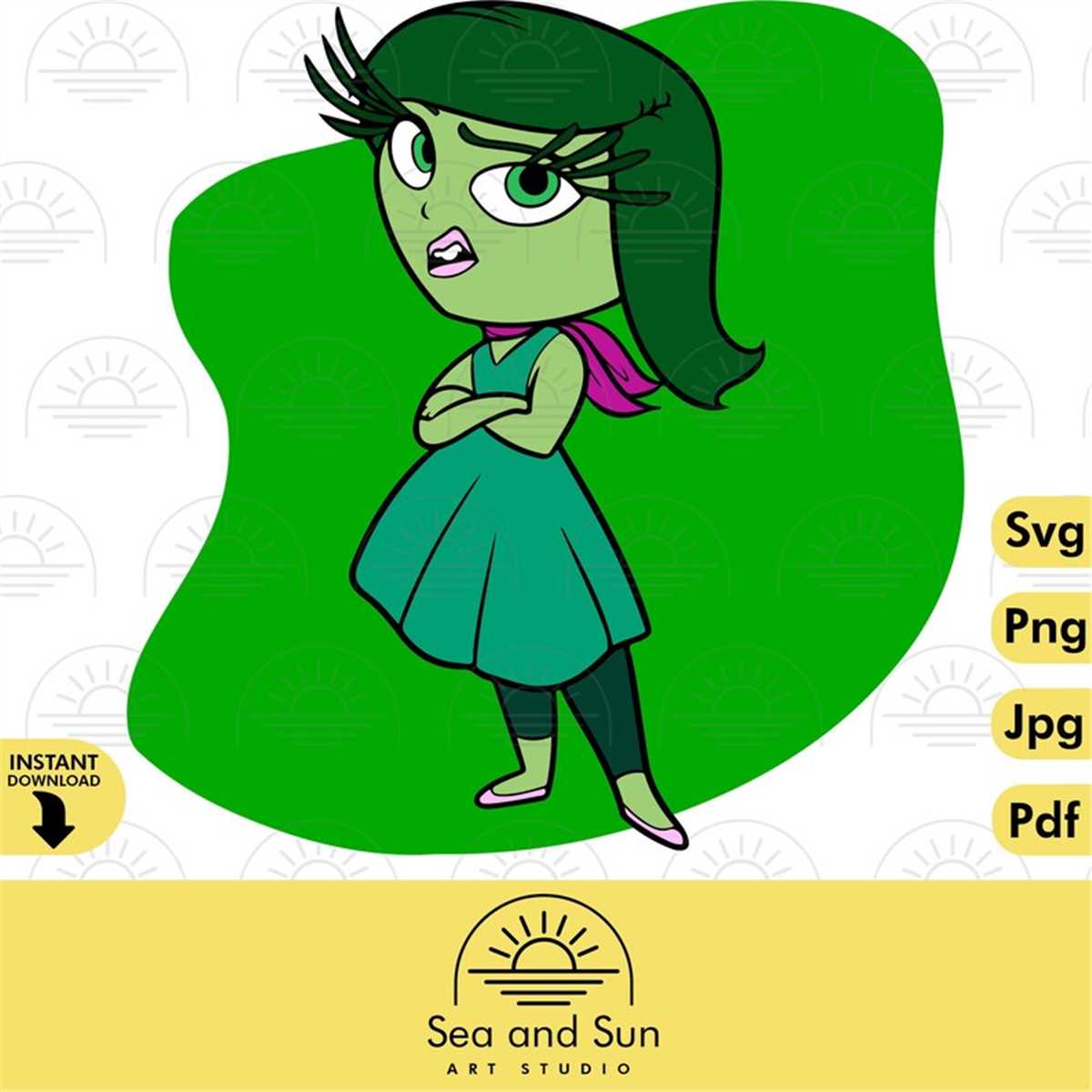 Disgust Inside Out Svg Clip Art Files Inside Out Head Disn Inspire Uplift