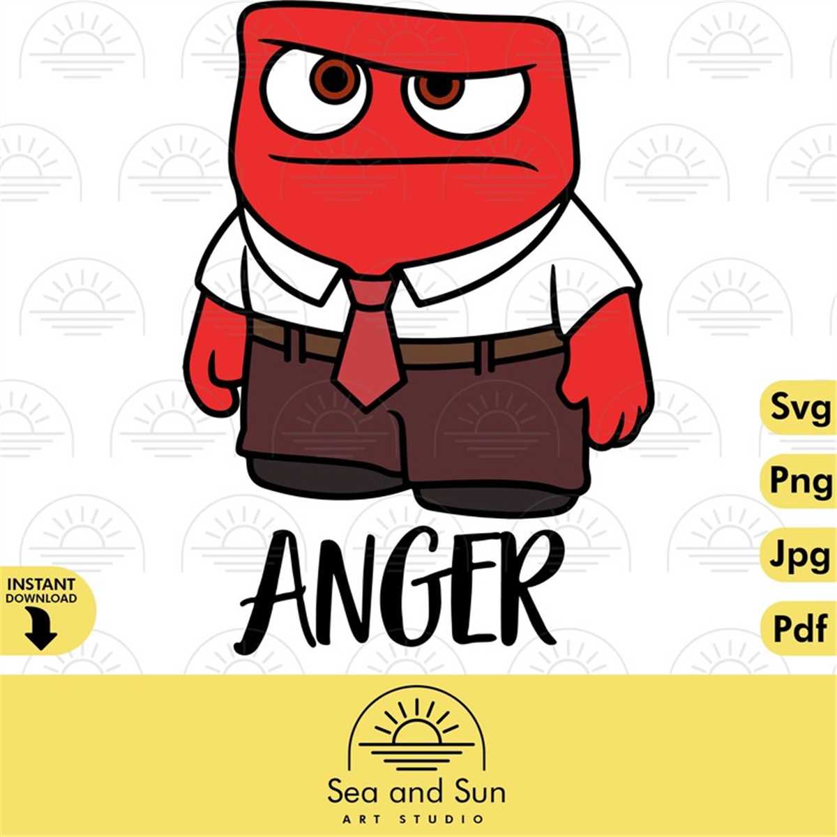 Anger Inside Out Svg Clip art Files, Inside Out Head, Disney | Inspire ...