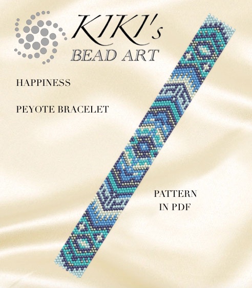 Peyote bracelet pattern Happiness peyote beading pattern for | Inspire ...