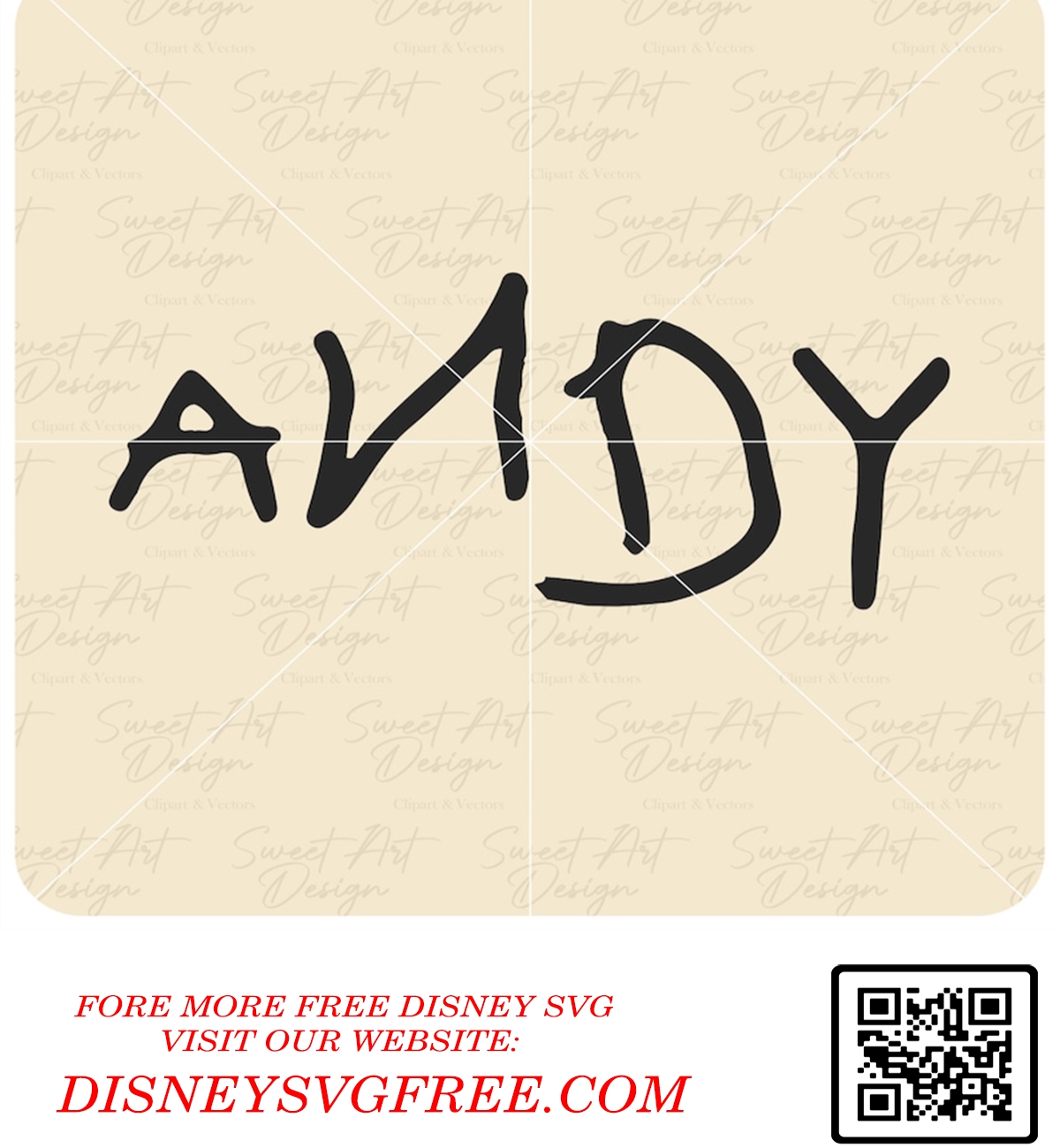 Andy Text Font Letters SVG, Toy Story SVG, Andy Woody Buzz L - Inspire ...