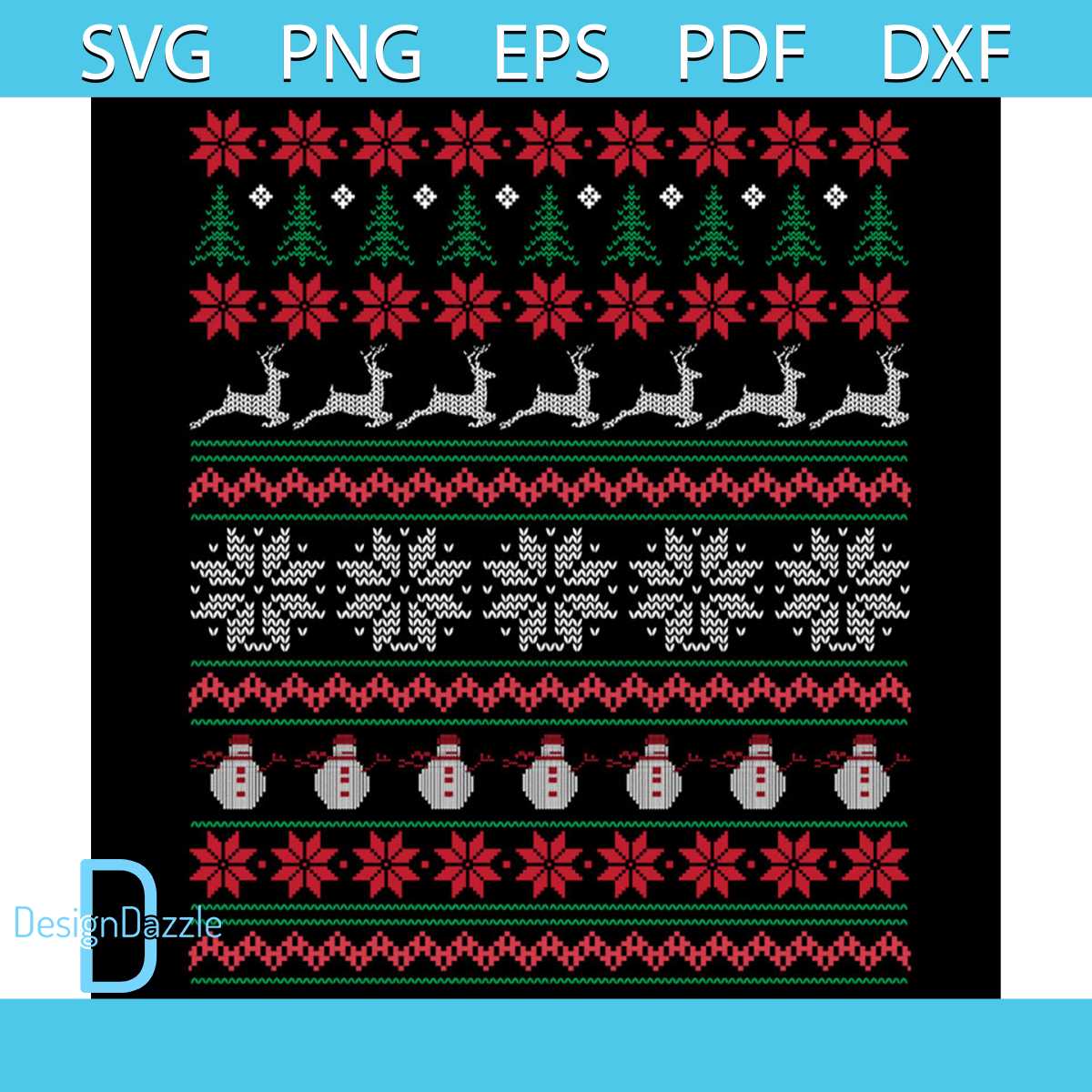 Christmas Pattern Svg, Christmas Svg, Snowflakes Svg, Reinde | Inspire ...