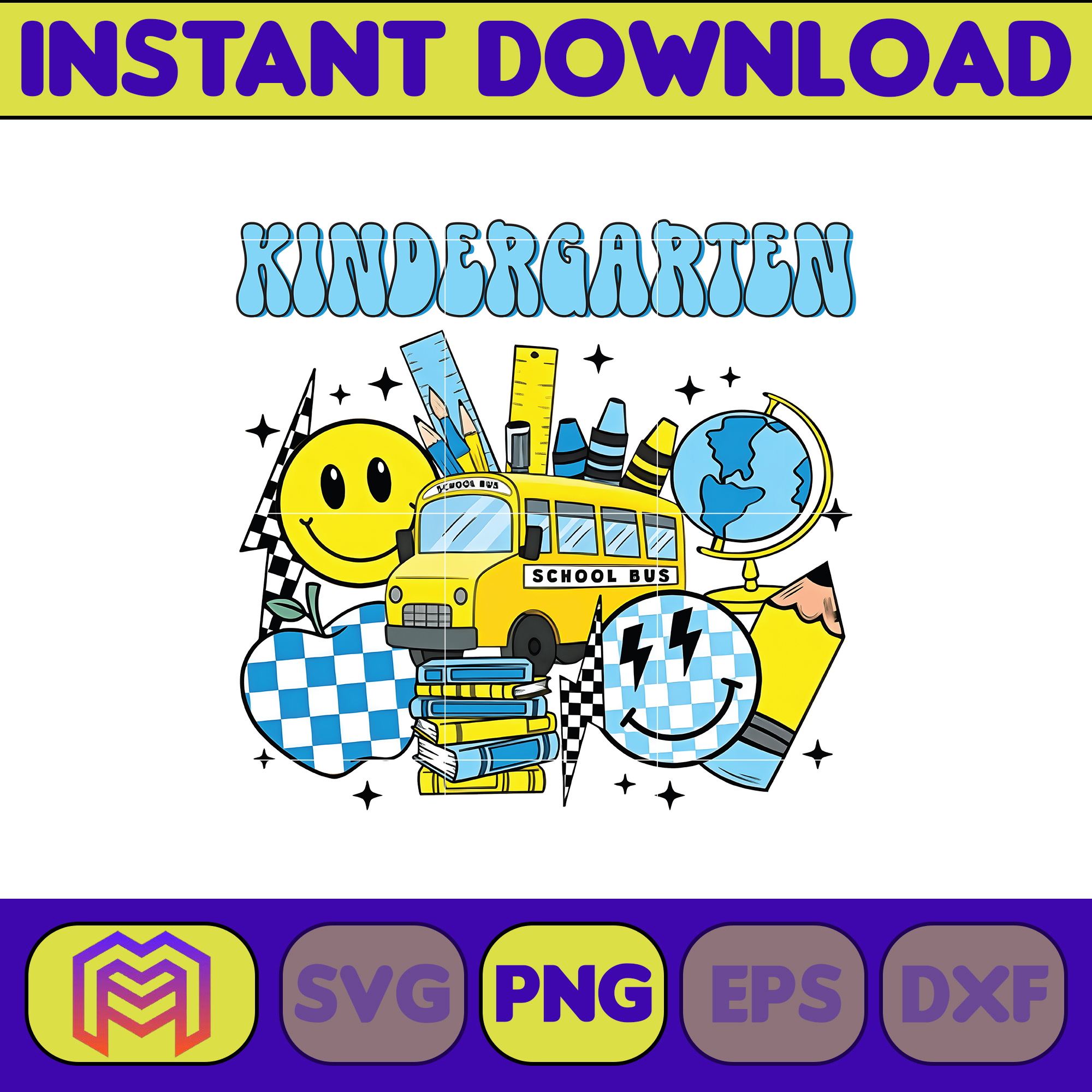 Back to School Png, Kindergarten, Pre K PNG, First Day Of Sc - Inspire ...