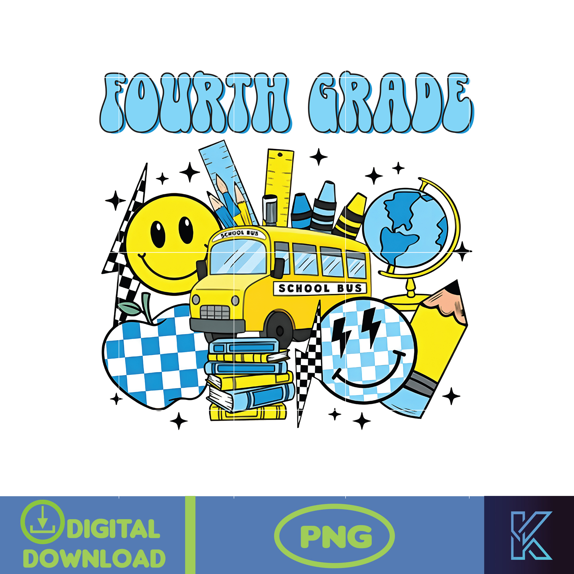 Back to School Png, Kindergarten, Pre K PNG, First Day Of Sc - Inspire ...