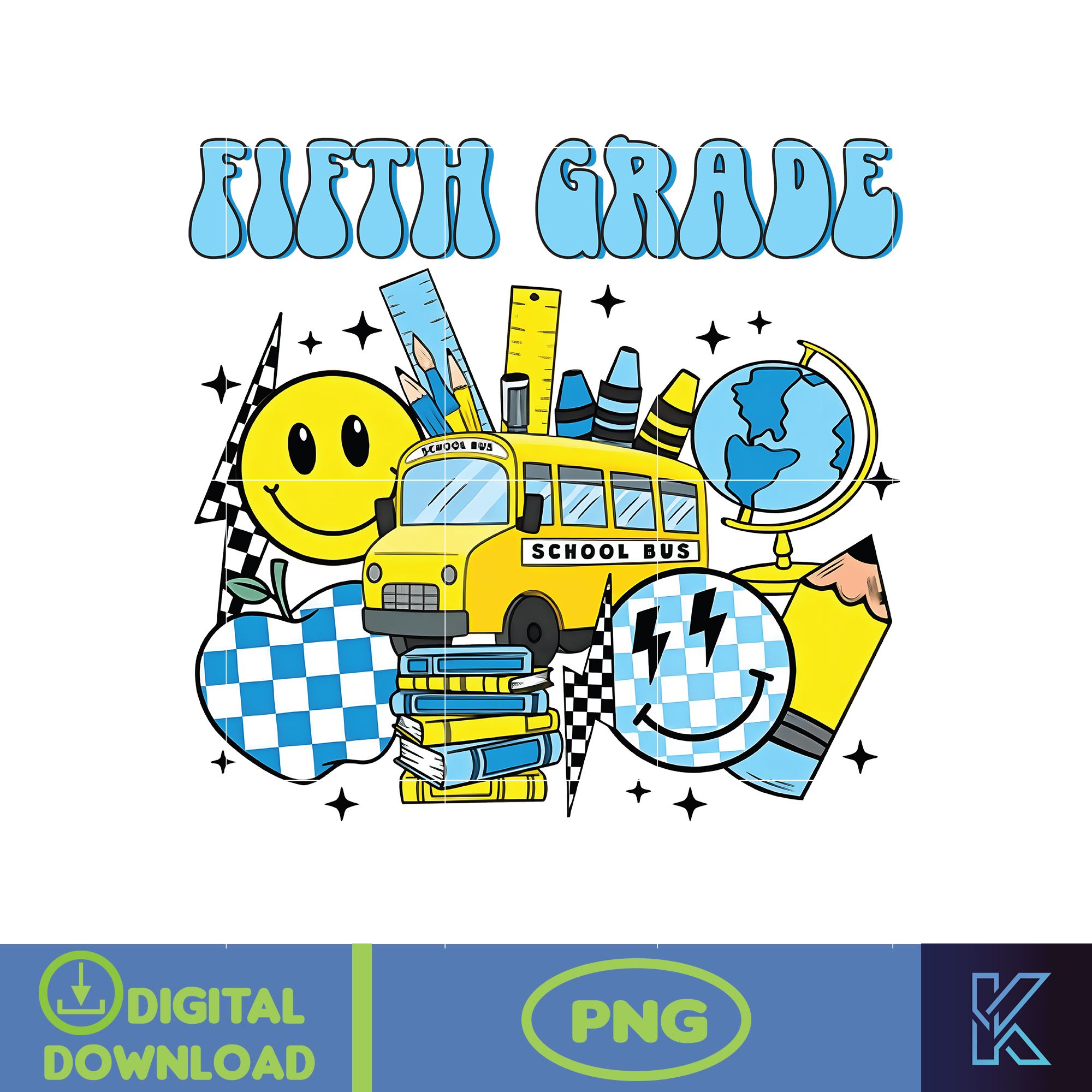 Back to School Png, Kindergarten, Pre K PNG, First Day Of Sc - Inspire ...