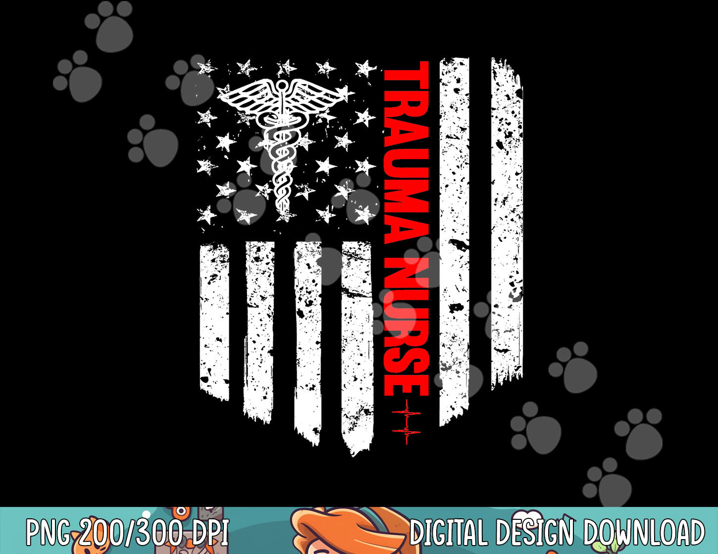 Trauma Nurse American Flag Patriotic Registered Nurse Gift p | Inspire ...