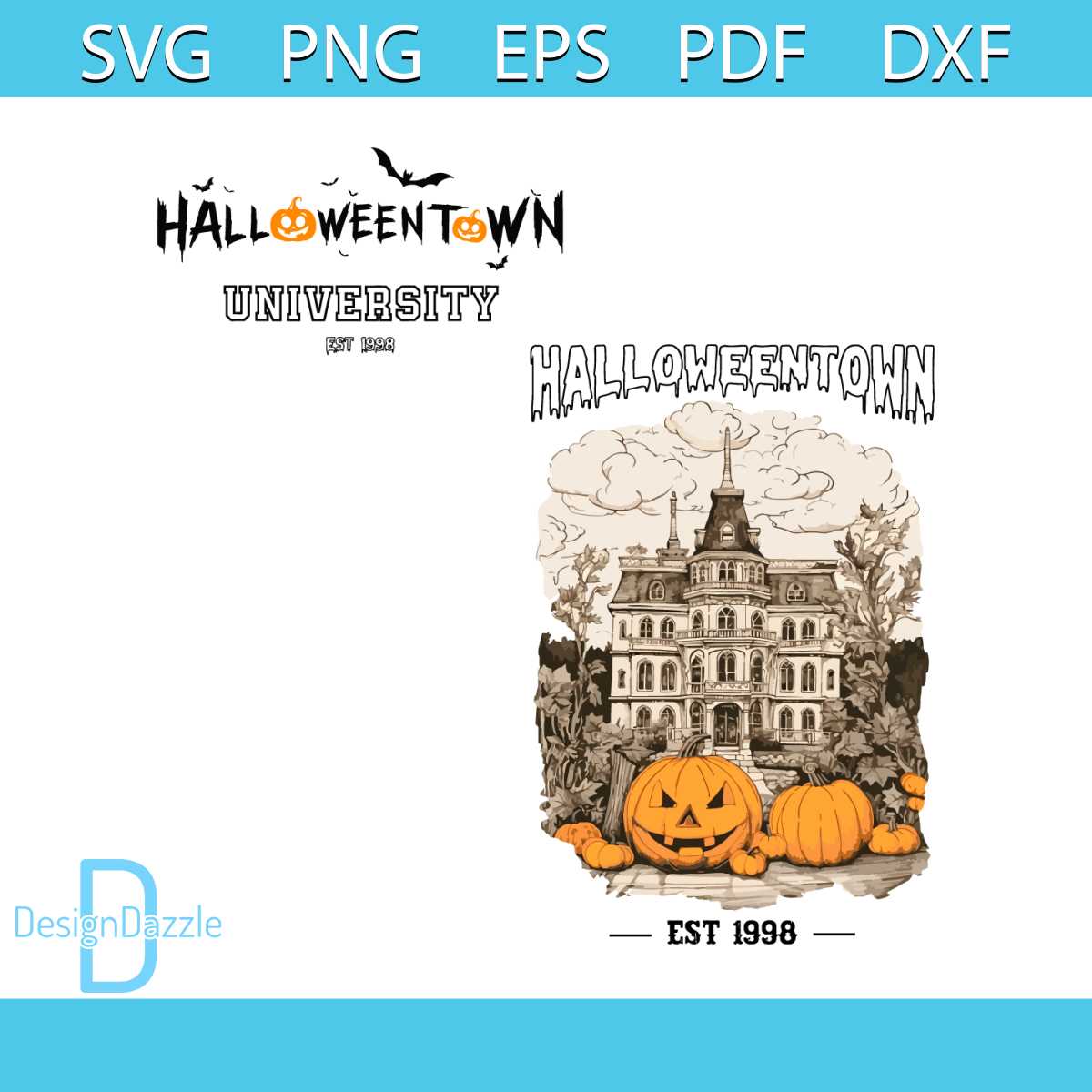 HalloweenTown Est 1998 SVG Horror Pumpkin SVG Download | Inspire Uplift