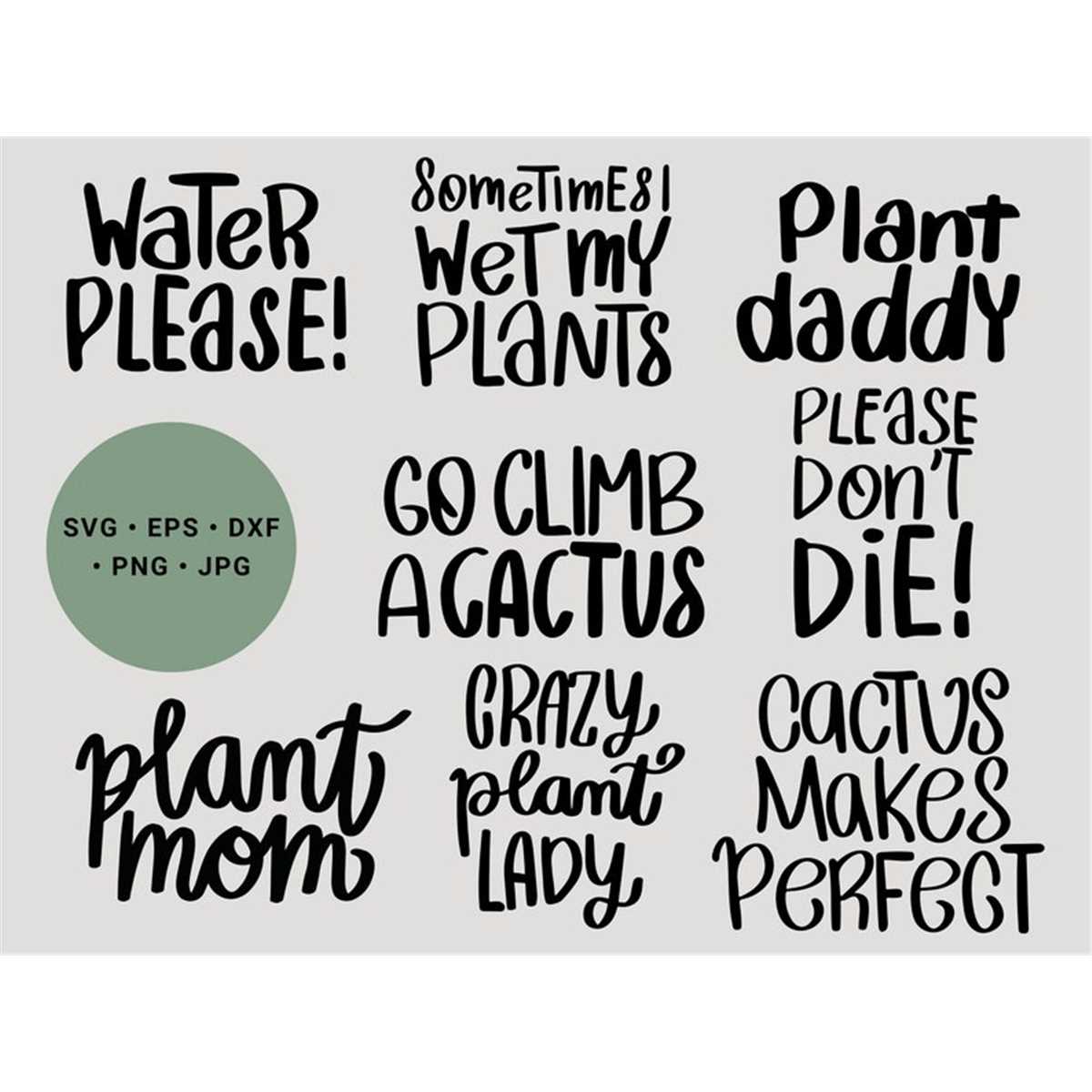 Plant Svg Bundle, Cactus Svg, Funny Plant Quote Svg, Plant M - Inspire ...