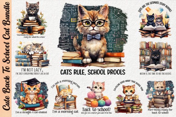Cute School Cat Clipart Images, Cat School Clipart, Cute Cla | Inspire ...