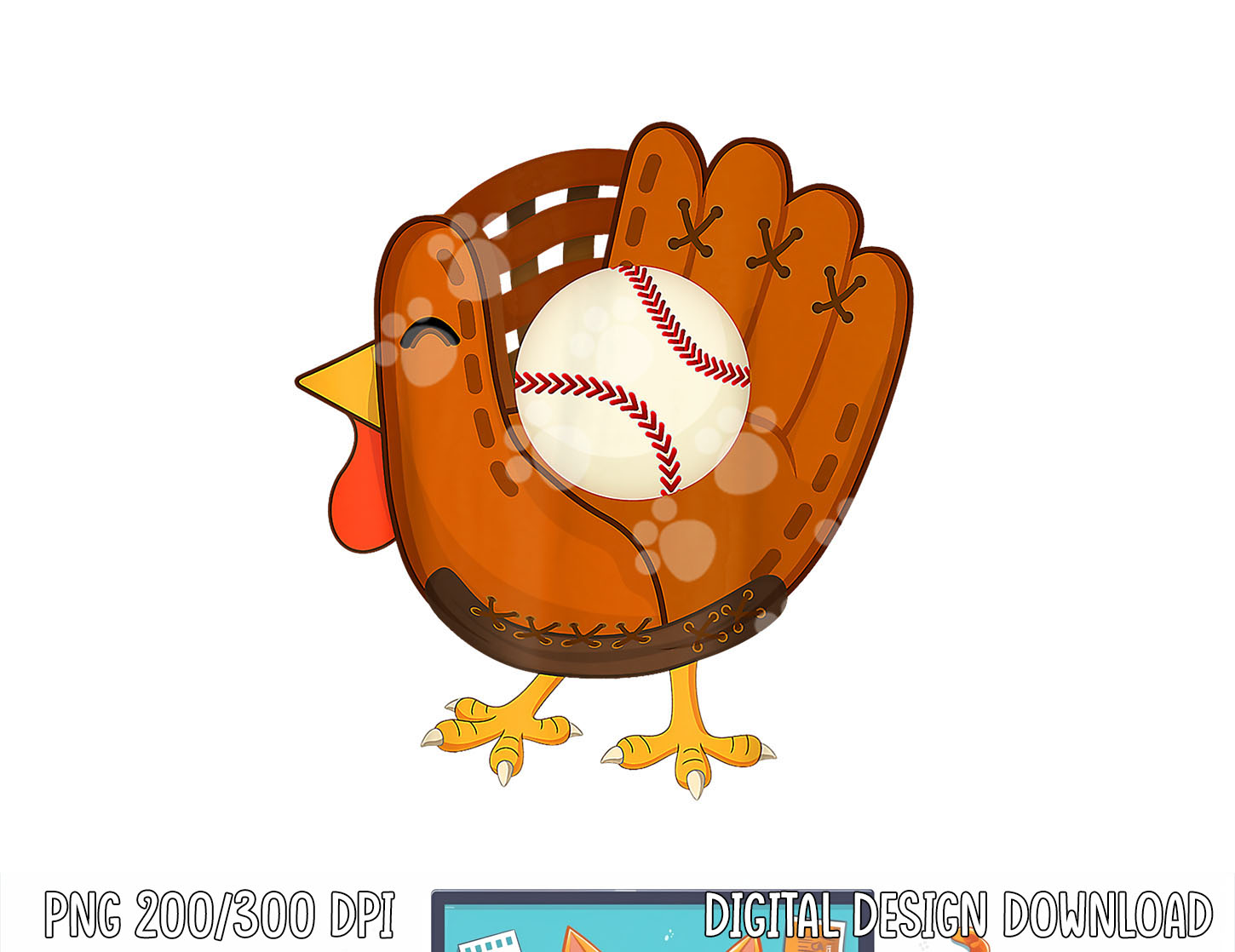 Turkey Baseball Glove Thanksgiving Day Catchers Boys Dads pn - Inspire ...