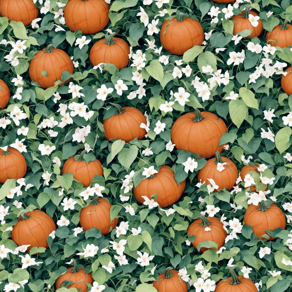 Pumpkin Patch 42 Tileable Repeating Pattern | Inspire Uplift
