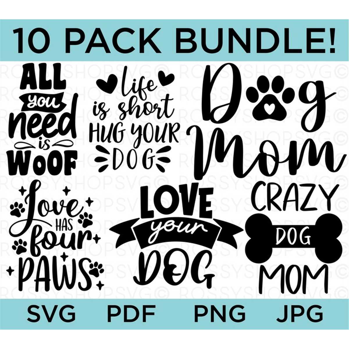 Dog Quotes SVG Bundle, Animal Paw Svg, Animal Svg, Dog Paw P | Inspire ...