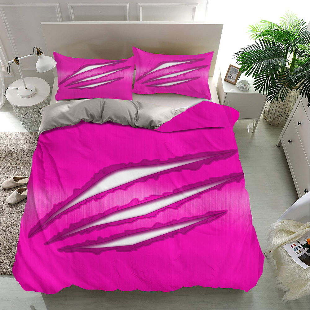 Light Pink Claw Marks Overlay Bedding Sets, Light Pink Claw | Inspire ...