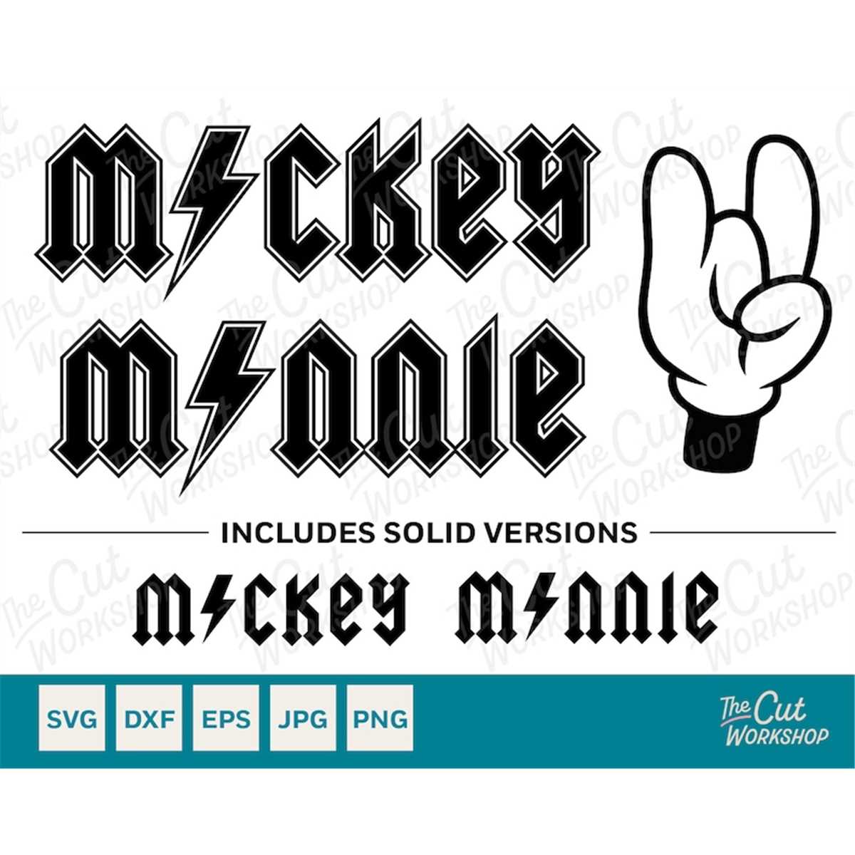 Mouse Rock Out Heavy Metal | SVG Clipart Images Instant Dig | Inspire ...