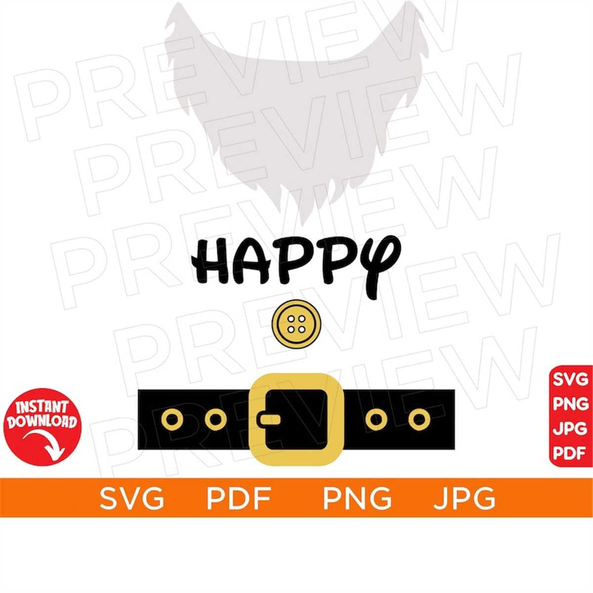 Happy Dwarf SVG, Snow White Seven Dwarfs SVG Grumpy Dwarfs S | Inspire ...
