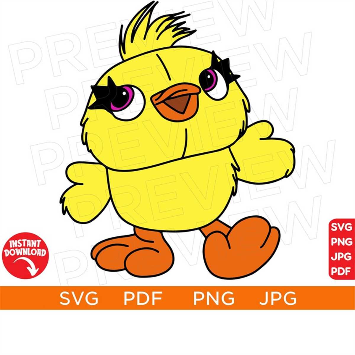 Ducky vector Toy Story svg Ears svg png clipart, cricut desi | Inspire ...