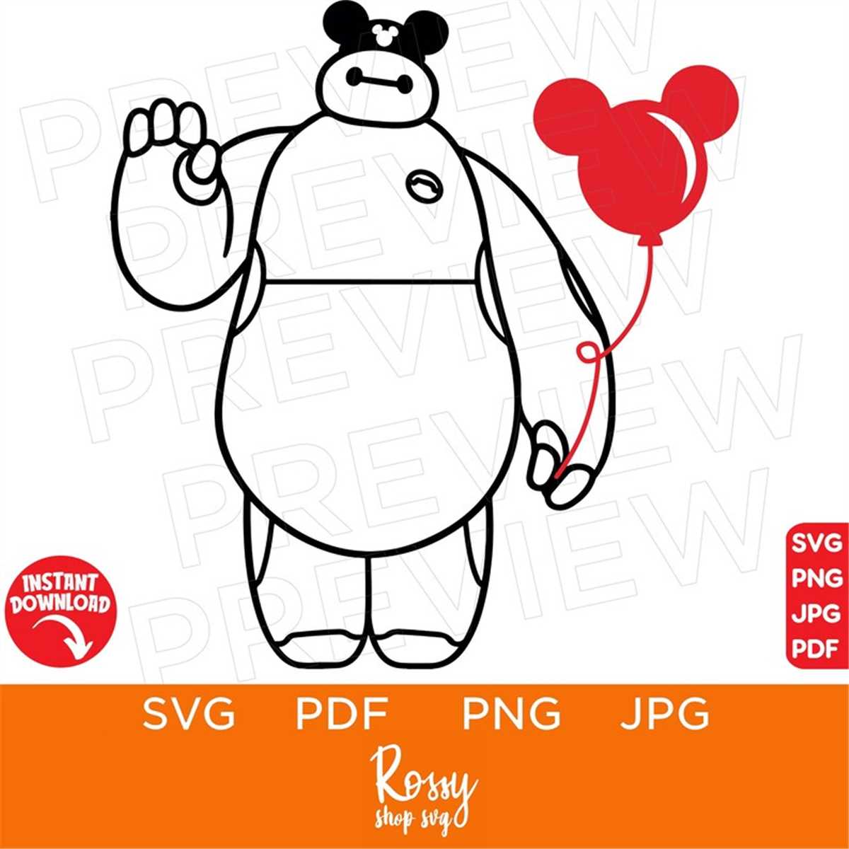 Big Hero 6, Baymax, Ears, clipart, cricut design Svg, Cut fi - Inspire ...