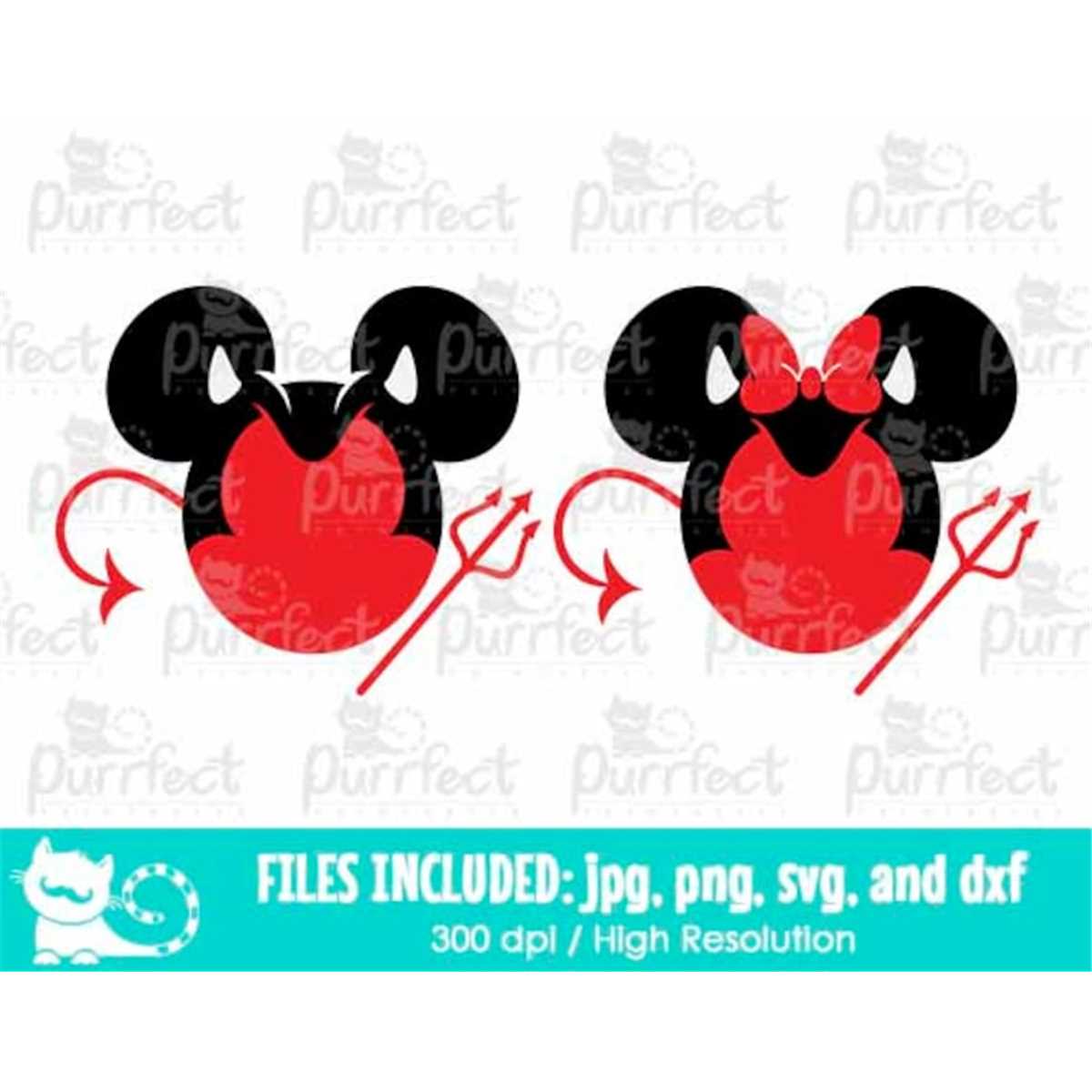 Mouse Devil Bundle SVG, Happy Halloween Devil Monster SVG, D | Inspire ...