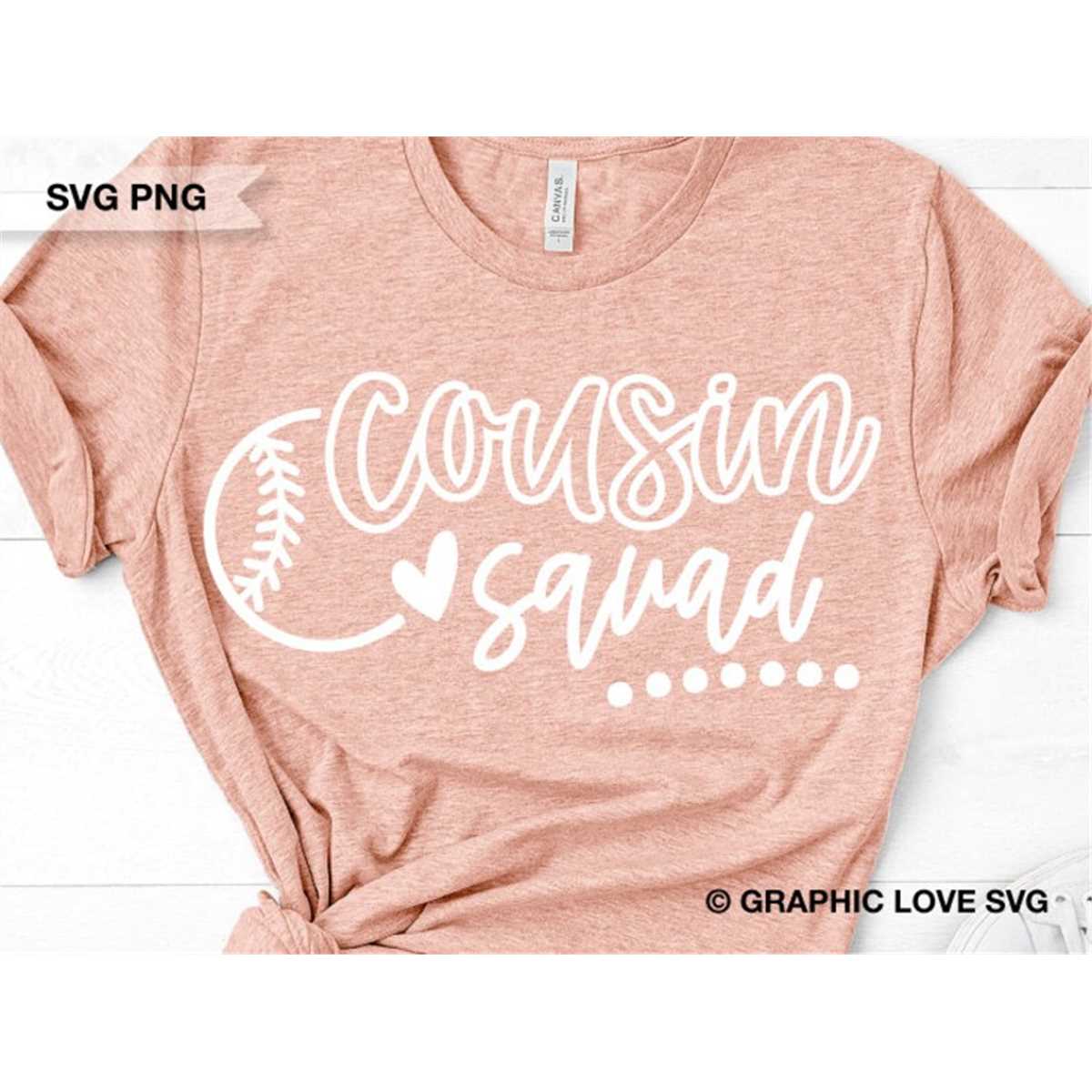 Baseball Cousin Squad Svg, Softball Cousin Squad Svg, T Ball - Inspire ...