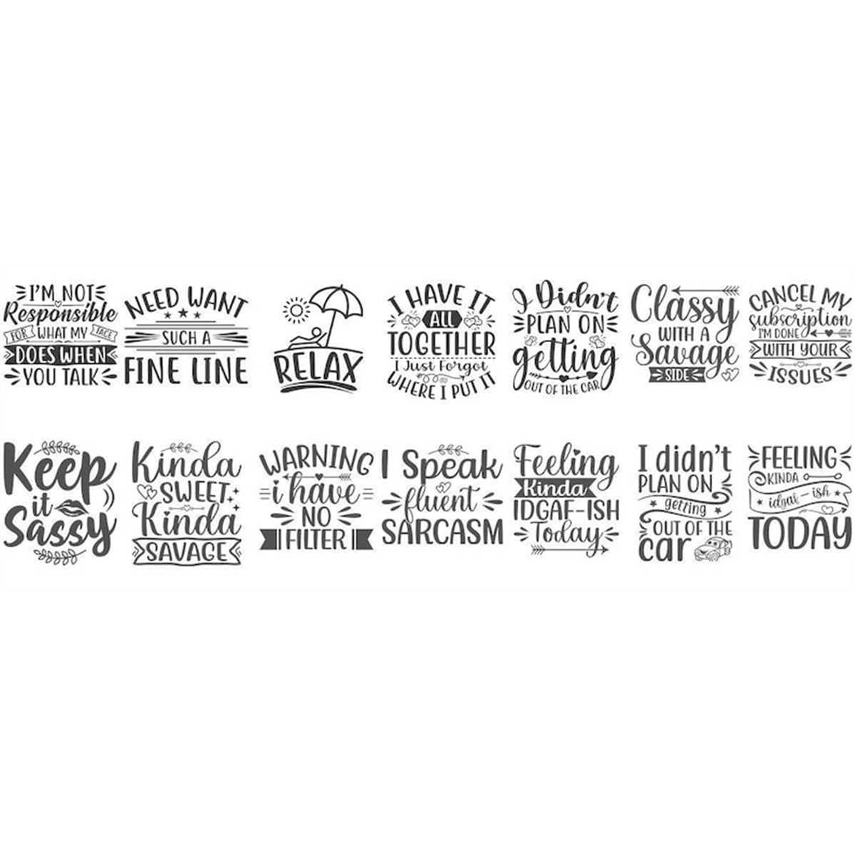 26 Sarcastic SVG T-Shirt Design Bundle,Funny svg bundle sarc | Inspire ...