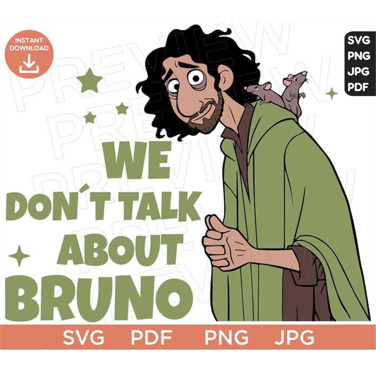 Encanto SVG Bruno svg png clipart SVG, We dont talk about Br | Inspire ...