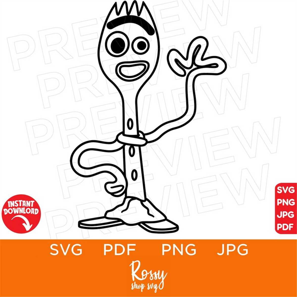 Forky Svg, Toy Story svg, Ears svg, clipart, cricut design - Inspire Uplift
