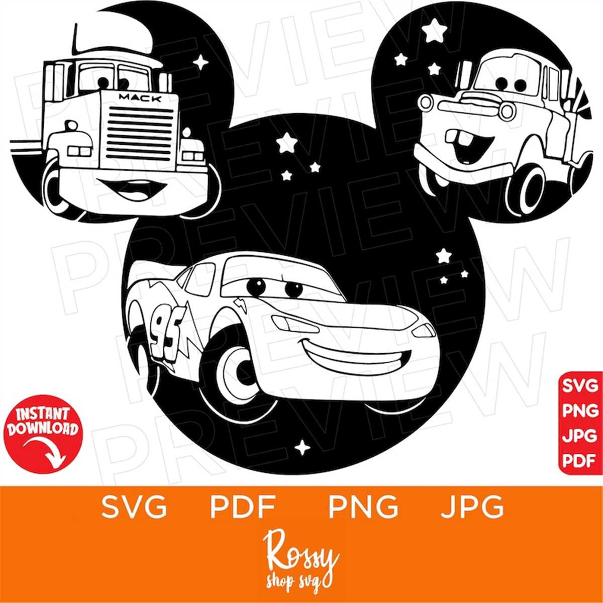 McQueen Cars Vector Svg, Cars SVG, Tow Mater Svg, Mack Svg, | Inspire ...