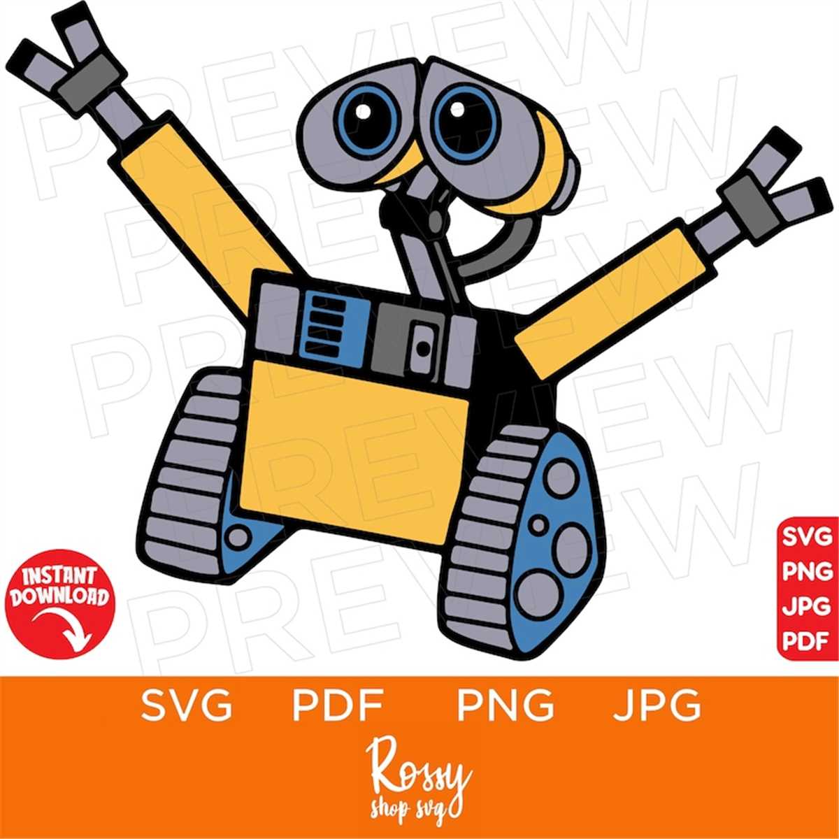 Wall E SVG , Disneyland Ears, Clipart, Eve, Mouse ,Svg, Cut | Inspire ...