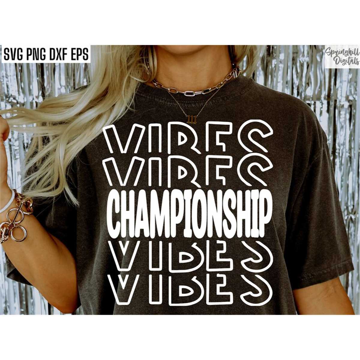 Championship Vibes | Playoff Games Svg | Football Playoff Sv - Inspire ...