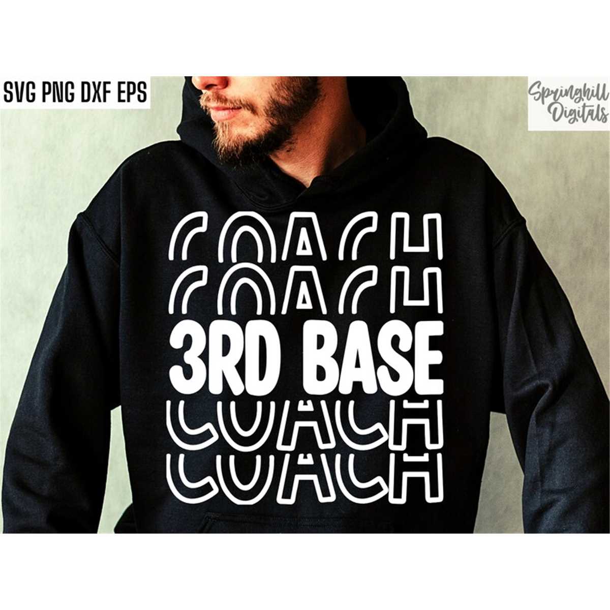 3rd Base Coach | Baseball Coach Svg | Third Base Pngs | High - Inspire ...