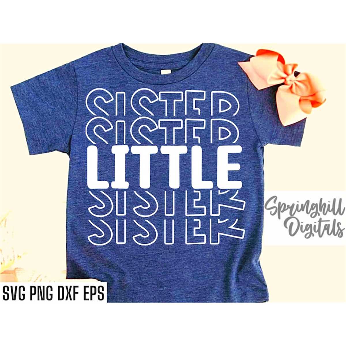 Little Sister Svgs | New Baby Sister Shirt | Matching Siblin | Inspire ...