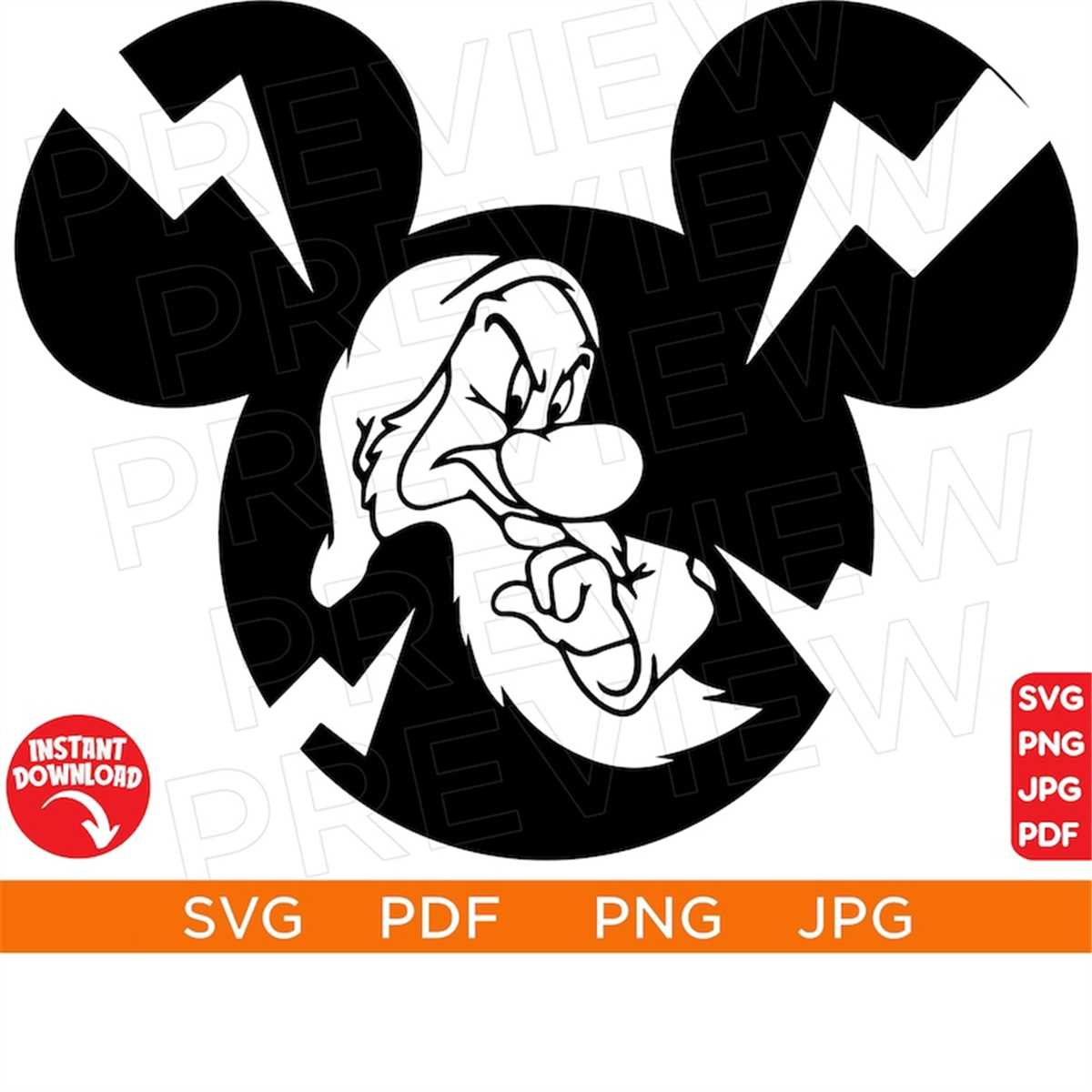 Grumpy happy face SVG, Snow White Seven Dwarfs SVG Grumpy Dw | Inspire ...