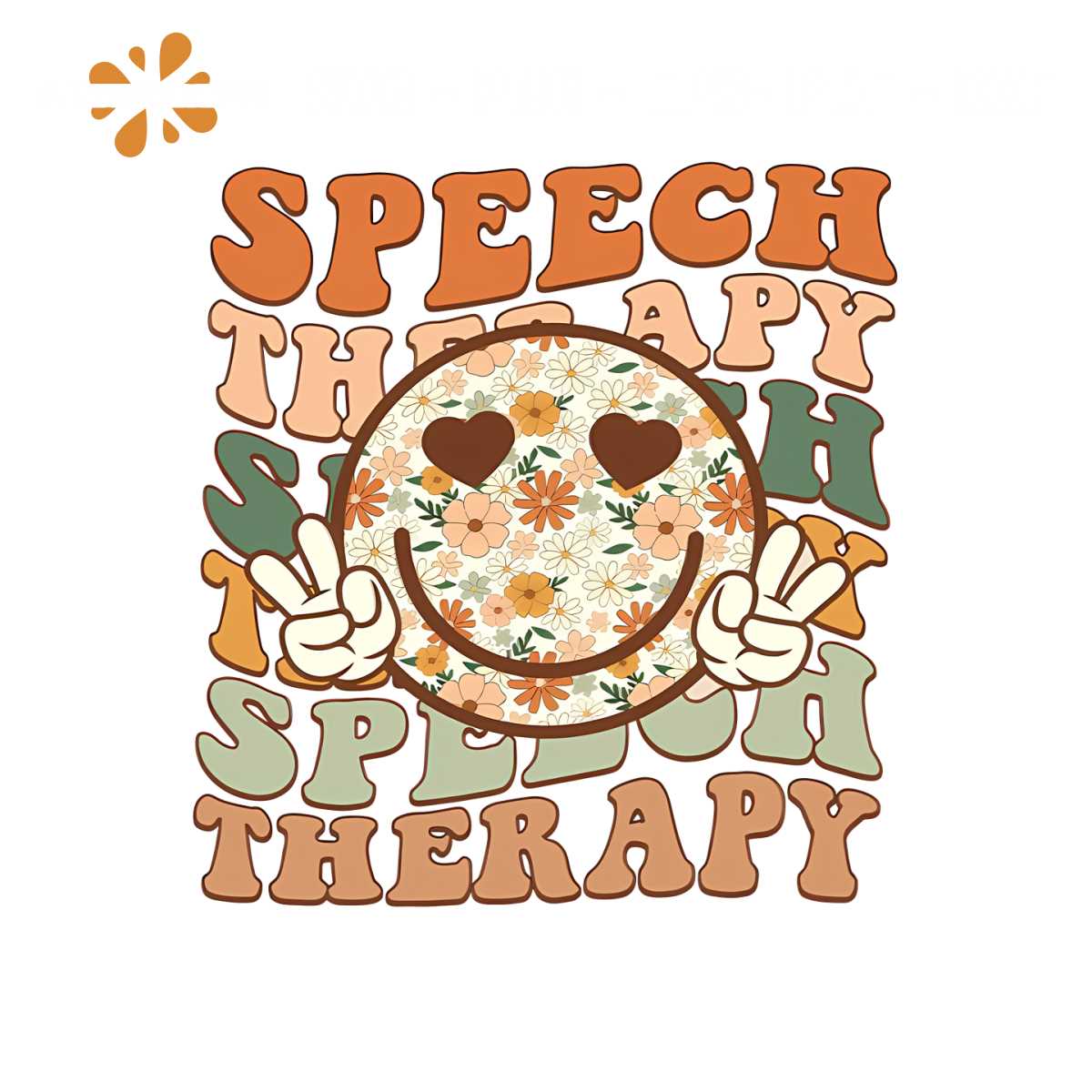 Speech Pathologist Smiley Face SVG Speech Therapy PNG File | Inspire Uplift