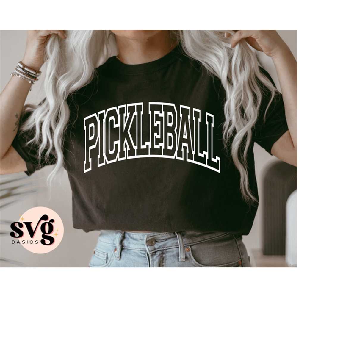 Pickleball SVG PNG, Varsity Font Pickleball Shirt Svg Files, | Inspire ...