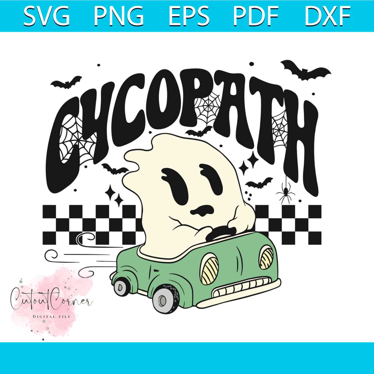 Vintage Cycopath Halloween Ghost SVG Graphic Design File - Inspire Uplift