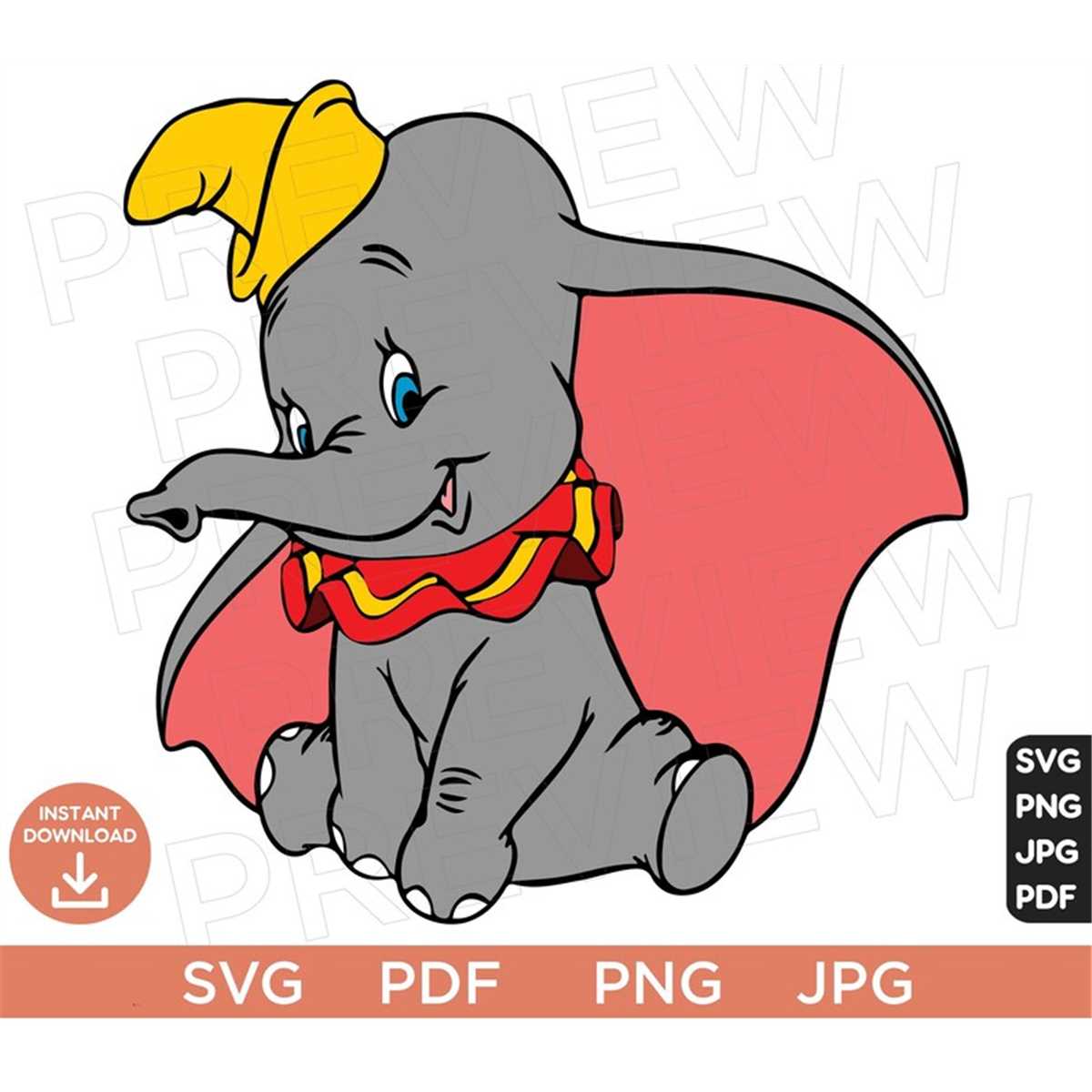 Dumbo SVG Png Clipart Disneyland Ears Svg clipart SVG, Cut f - Inspire ...