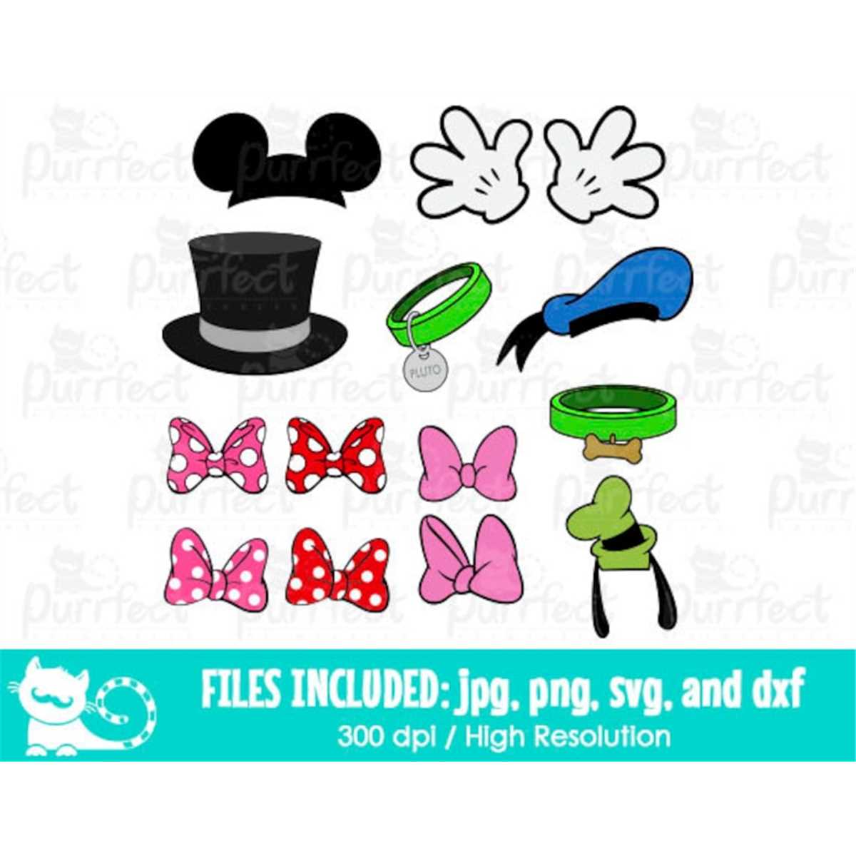 Mouse and Friends Things SVG Bundle Pack, Digital Cut Files | Inspire ...