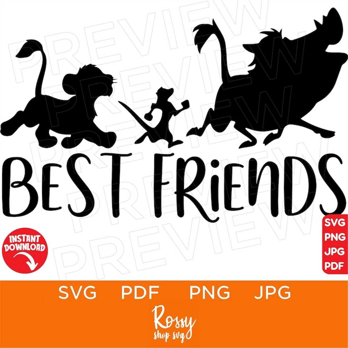 Best Friends The Lion King SVG , Pumbaa, Simba, Svg , Disney | Inspire ...
