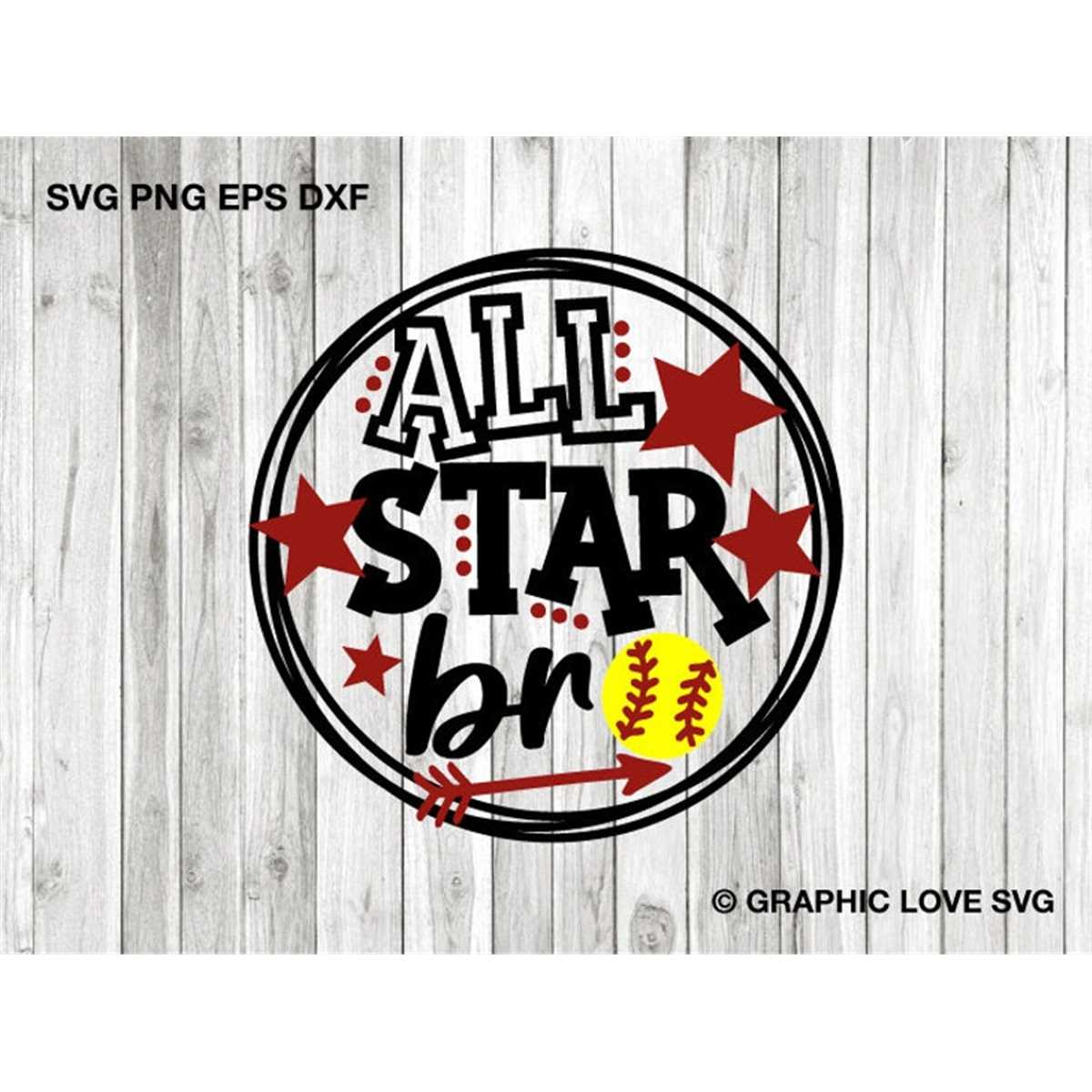 Softball Brother Svg, All Stars Bro Svg, Softball Bro Shirt - Inspire ...