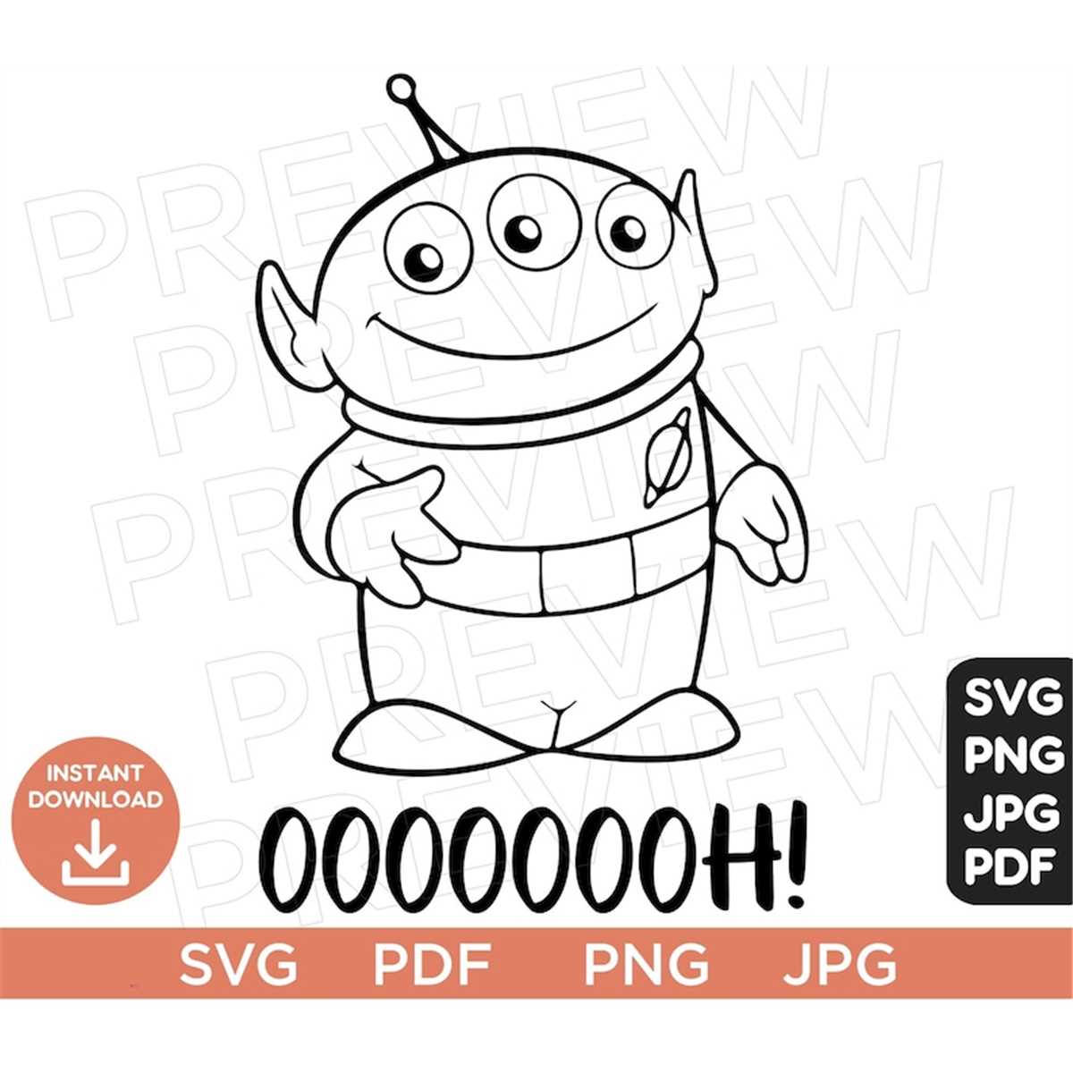 Oooooh Svg, Alien Toy Story svg Ears svg png clipart, cricut | Inspire ...