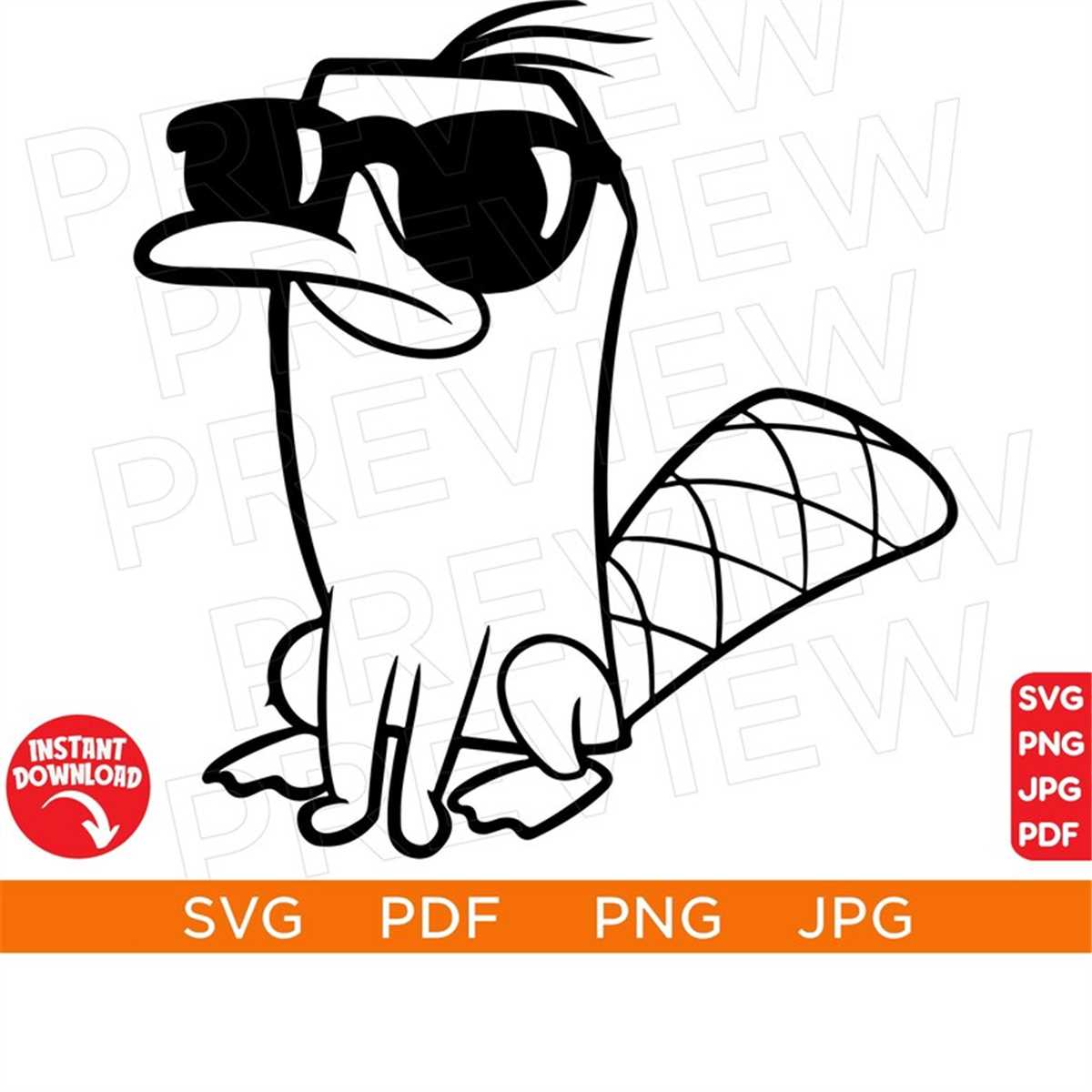 Perry the Platypus SVG, Phineas and Ferb SVG Disneyland Ears | Inspire ...
