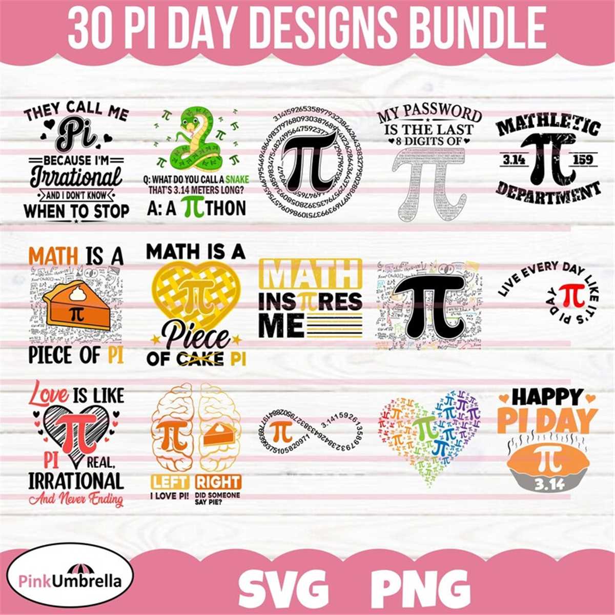 Happy Pi Day SVG Bundle, Pi Day Svg, Pi day Png, Pi day Shir | Inspire ...